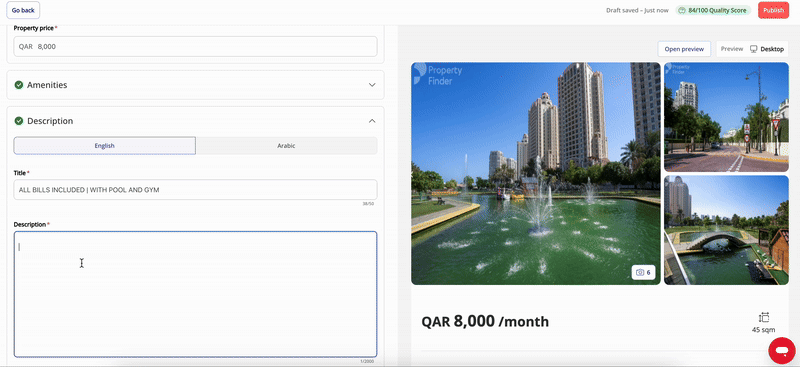 How to Publish a Listing using PF Expert? – Property Finder - Qatar
