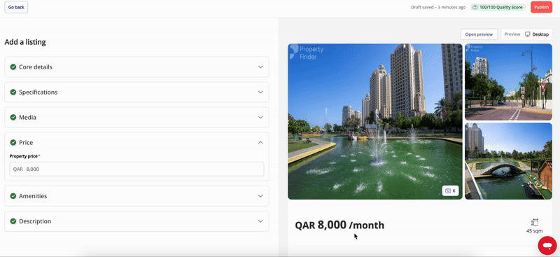 How to Publish a Listing using PF Expert? – Property Finder - Qatar